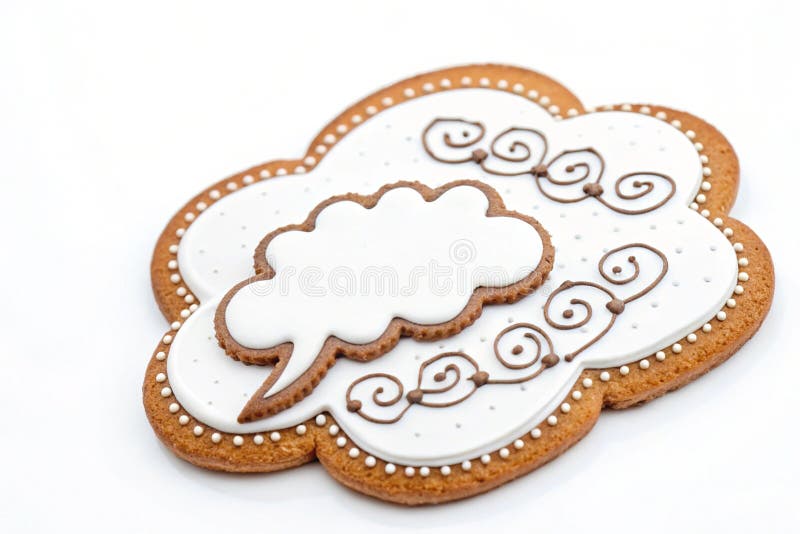 Gingerbread Cookie with Speech Bubble: Festive and Sweet Holiday ...