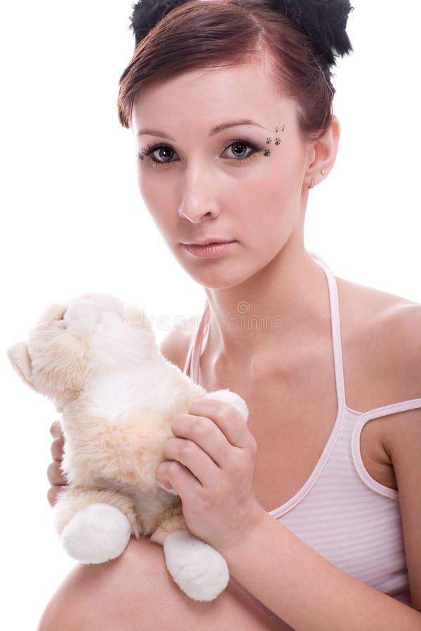 Playful girl stock photo. Image of playful, hair, brunette - 15970546