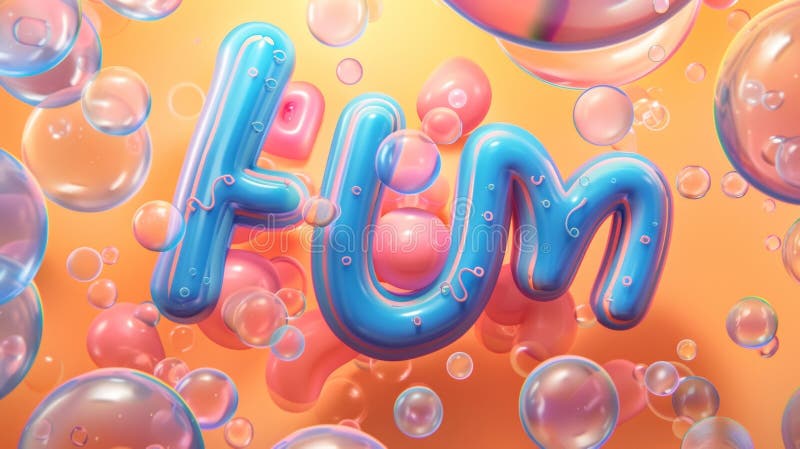 A Playful Illustration with Bubble Letters Spelling Out the Word Fun ...
