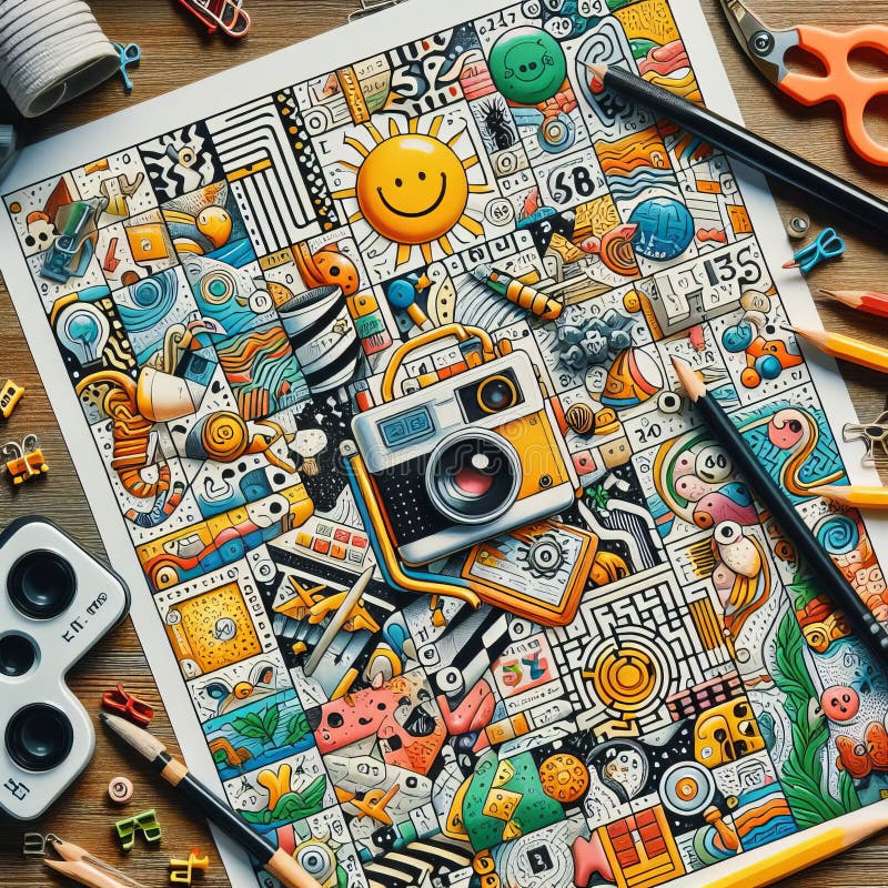 Playful and Interactive Designs with Hidden Objects, P Stock Photo ...