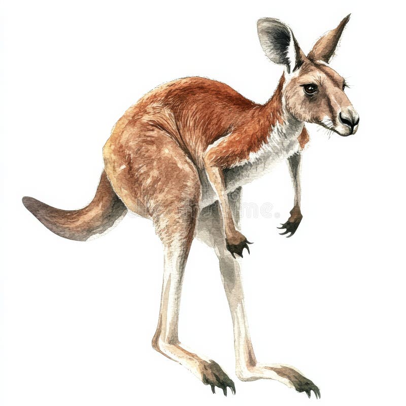 A Playful Kangaroo Bounding Forward, with Its Strong Legs and Unique ...