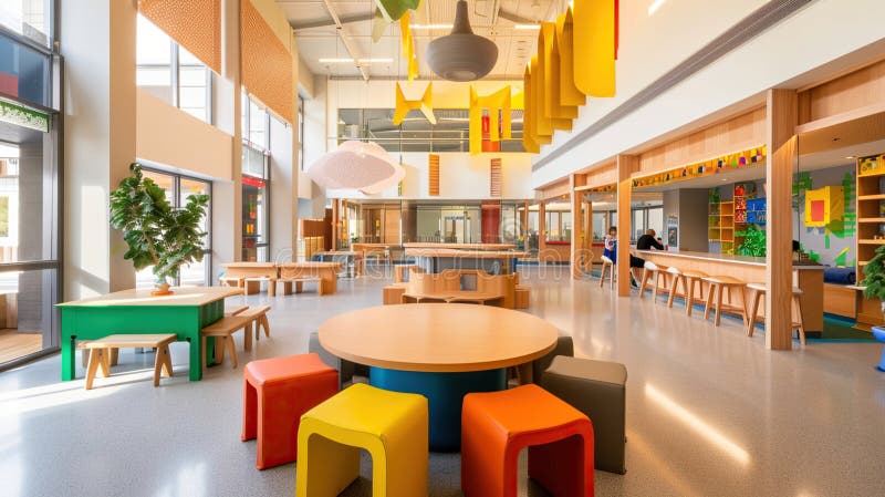 Playful Learning Hub Room Interior . Generative Ai Stock Illustration ...