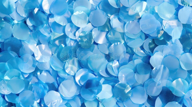 Playful Light Blue Confetti with Floating Effects and Sparkling ...