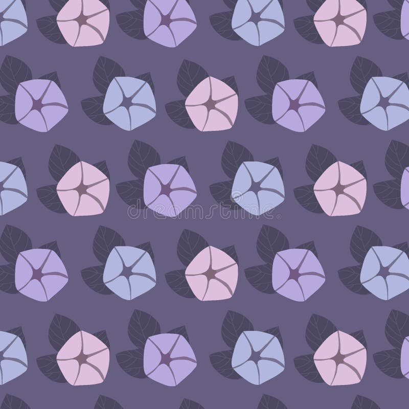 Playful Lilac Bindweed Pattern for Clothes and Interior. Seamless ...