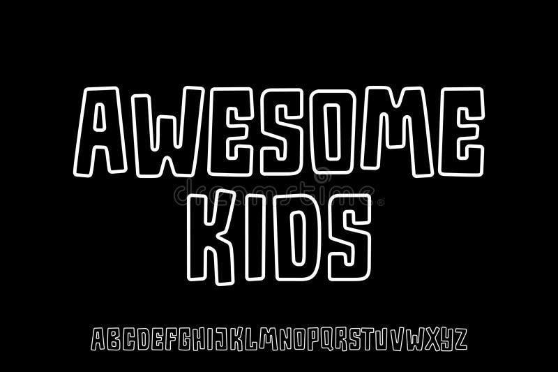 Playful Linear Kids Alphabet Display Font Vector. Awesome Decorative ... Playful Linear Kids Alphabet Display Font Vector. Awesome Decorative ...