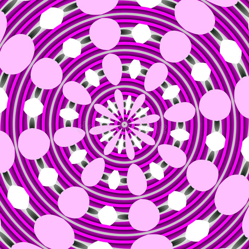 Violet Mandala Shapes, Abstract Background Stock Illustration ...