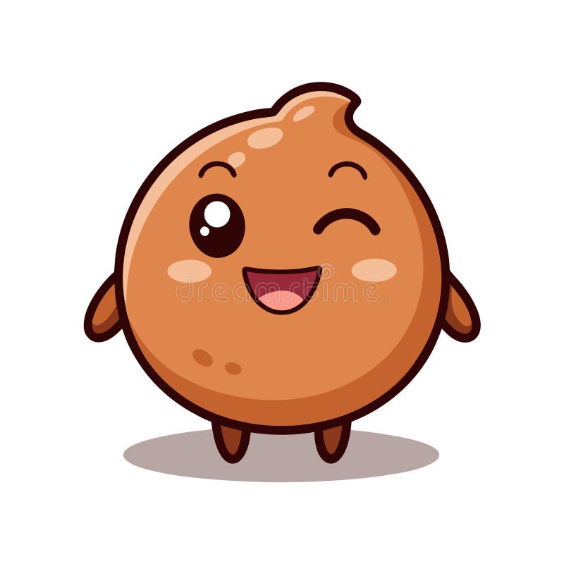 Playful Miso Cartoon Character Stock Vector - Illustration of brown ...