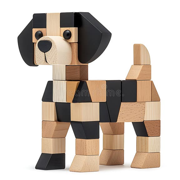 Playful Modular Dog Puzzle with Stackable Components Stock Illustration ...