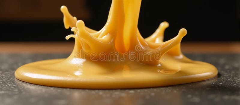 A Playful Molten Cheese Splash Forms Dynamic Streams in a Lively ...