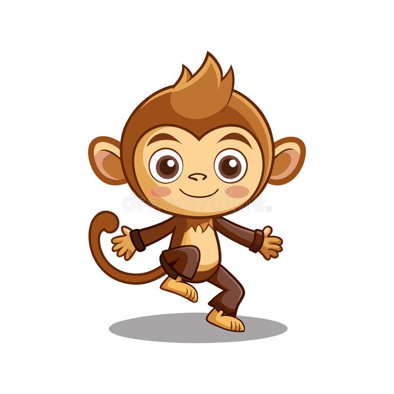 Playful Monkey in Learning Exploration Stock Vector - Illustration of ...