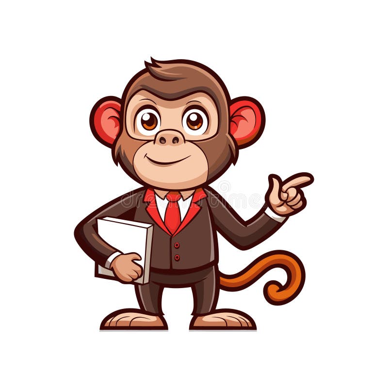 Playful Monkey Teaching Class Stock Vector - Illustration of character ...