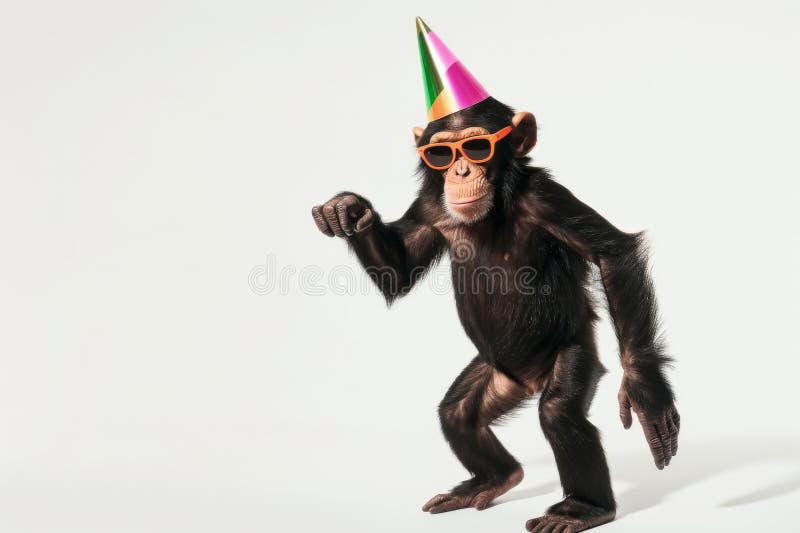 Monkey Dancing with Style stock illustration. Illustration of primate ...