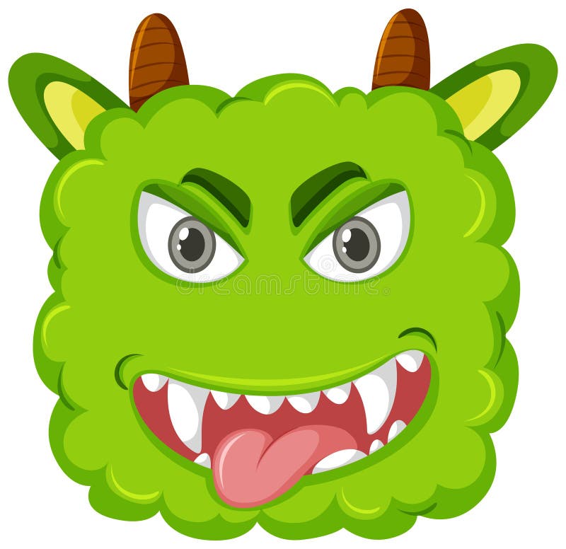 A playful monster head stock vector. Illustration of expression - 133739502