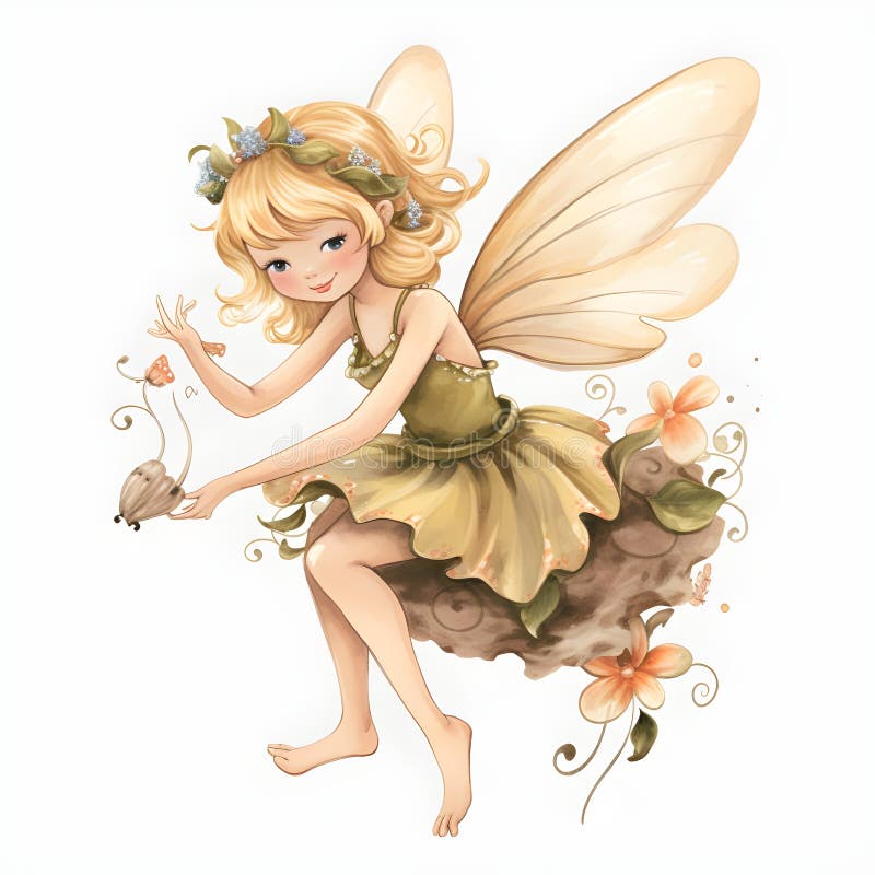 Playful night sky nymph stock illustration. Illustration of sparkling ...