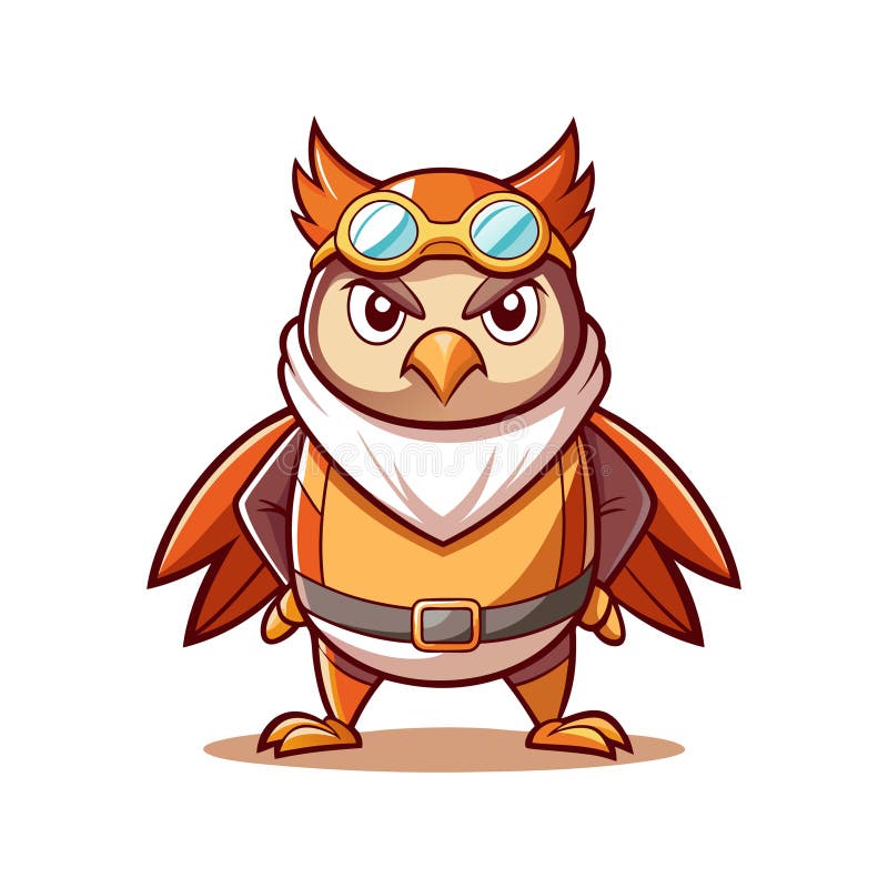 Playful Owl Defending Artistic Drawing Stock Vector - Illustration of ...