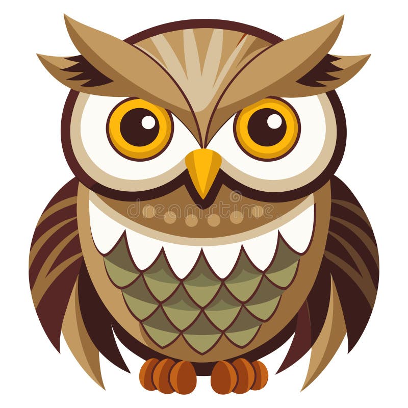 Playful Owl Vector – Ideal for Kids’ Art and Whimsical Designs Stock ...