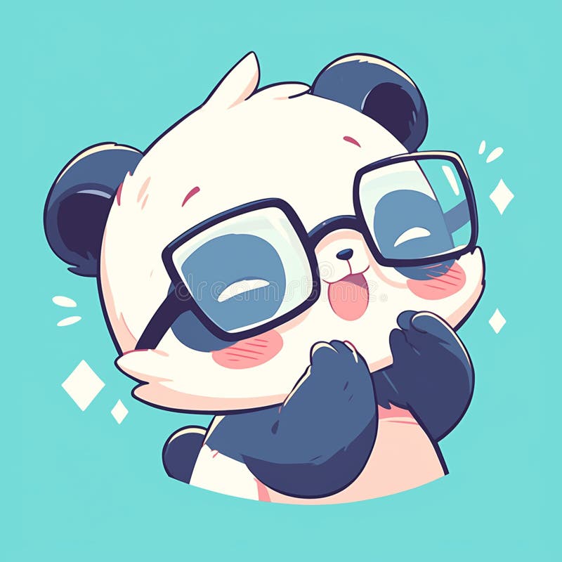 A Playful Panda Software Engineer Cartoon Style Stock Vector ...