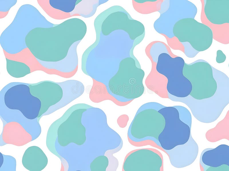 Playful Pattern of Pink, Blue, and Green Circles on a Clean White ...