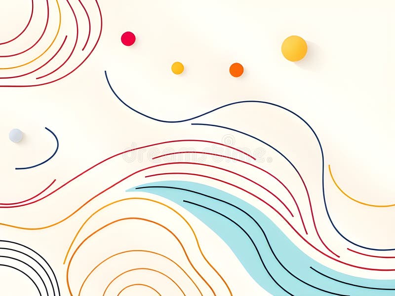 Playful Patterns and Curves Evoking Joyful Emotions Stock Illustration ...