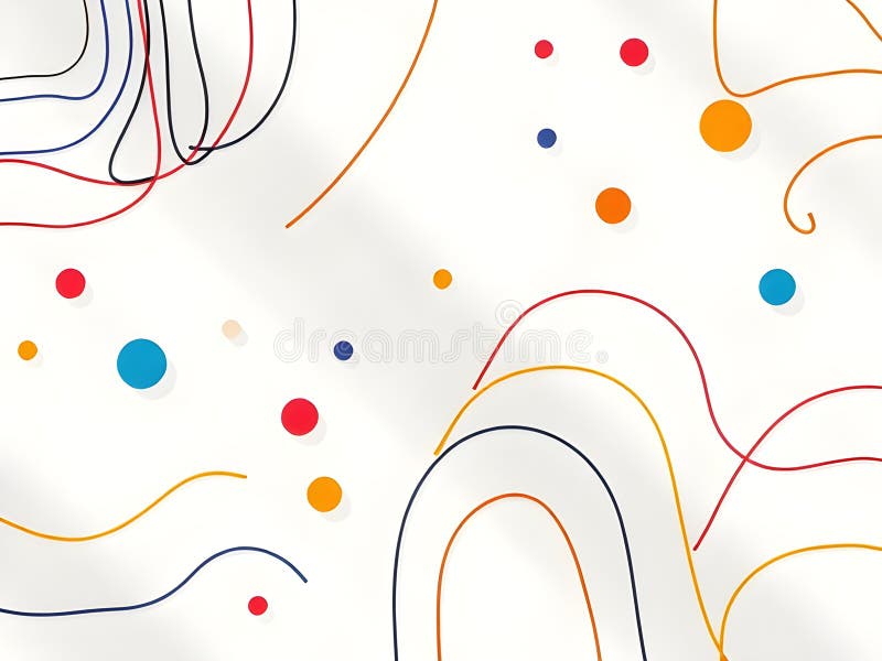 Playful Patterns and Curves Evoking Joyful Emotions Stock Illustration ...