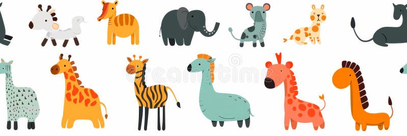 Playful Patterns of Cute and Simple Animals that Repeat in Adorable ...