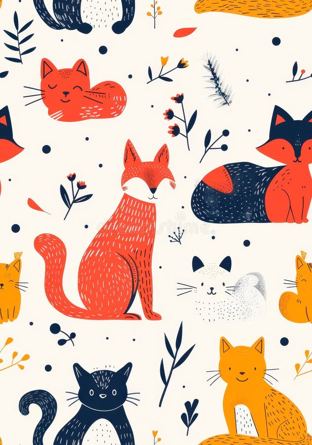 Playful Patterns of Cute and Simple Animals that Repeat in Adorable ...