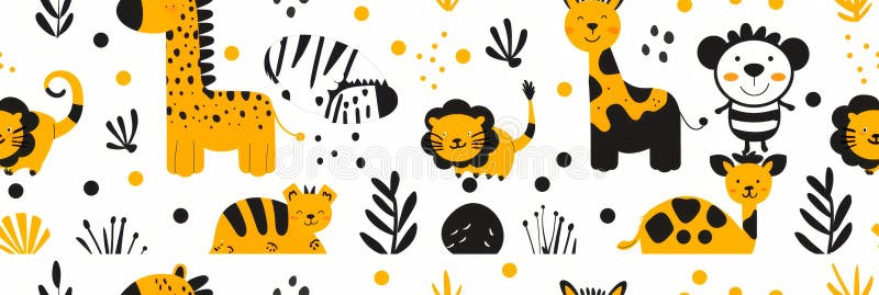 Playful Patterns of Cute and Simple Animals that Repeat in Adorable ...