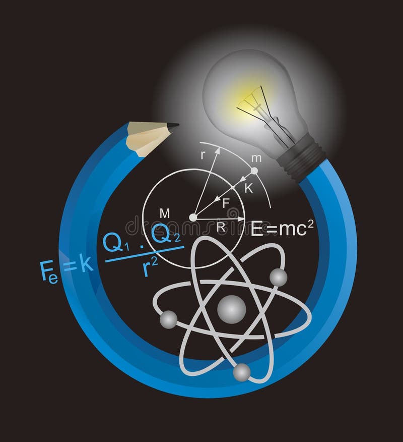 Playful physics, concept. stock vector. Illustration of sheets - 180879808