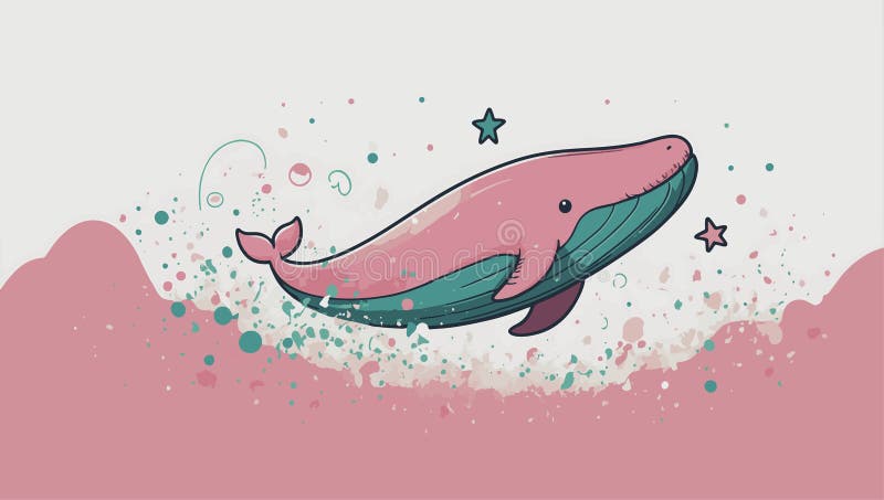 Pink Whale Stock Illustrations – 2,407 Pink Whale Stock Illustrations ...