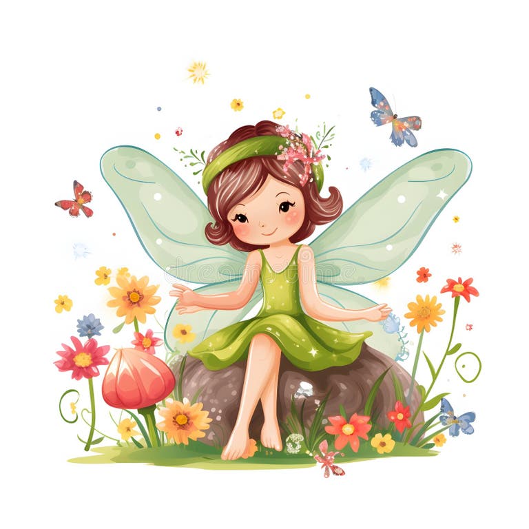 Playful Pixie Sprite Design Stock Illustration - Illustration of ...