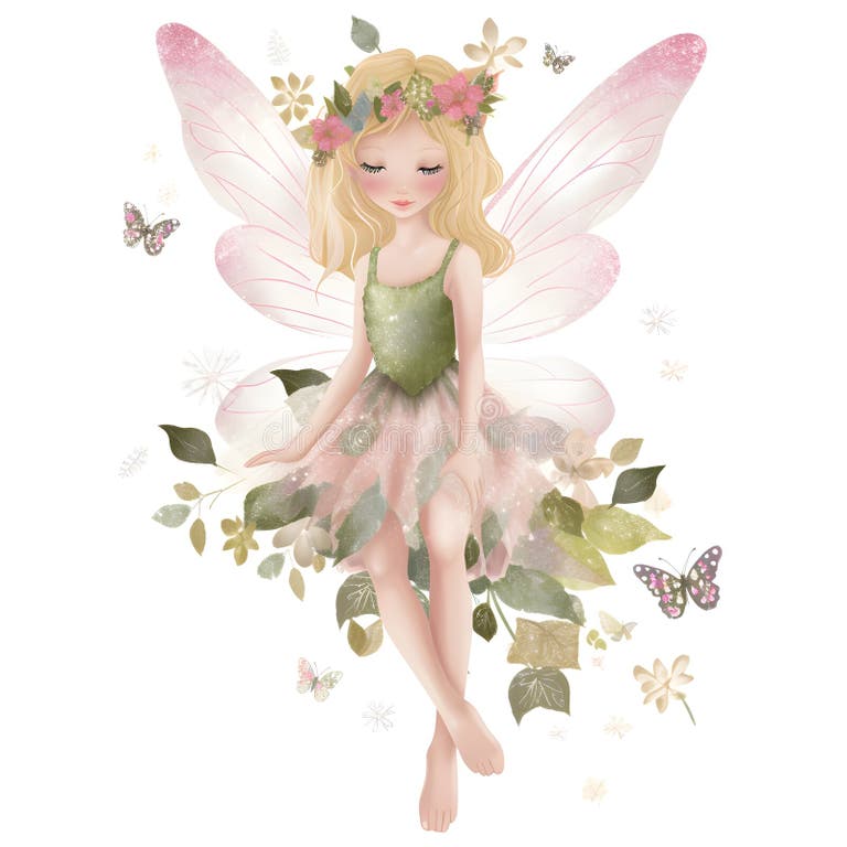 Playful Pixie Sprite Design Stock Illustration - Illustration of young ...
