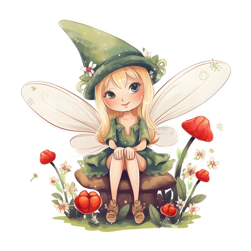 Playful Pixie Sprite Design Stock Illustration - Illustration of people ...