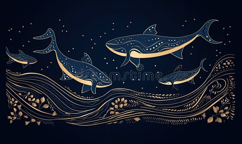 A Playful Pod Dancing in the Deep Blue Waters Stock Photo - Image of ...