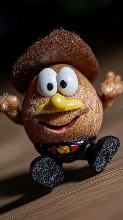 Playful Potato Character with Cowboy Hat for Theme Party Design. Mr ...