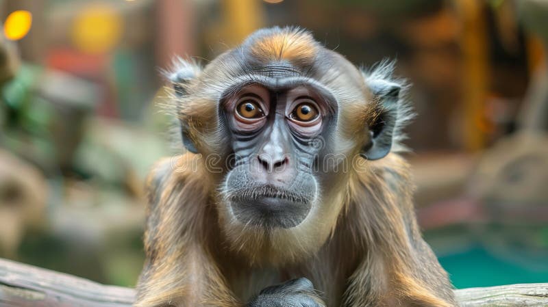 A Playful Primate with Curious Eyes and a Mischievous Grin, Ready To ...