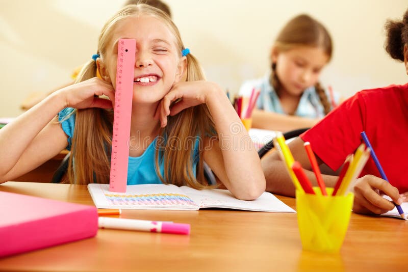 Playful pupil stock photo. Image of crayon, environment - 27880142