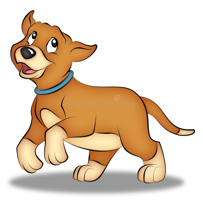 Playful puppy stock vector. Illustration of drawing, domestic - 12215049