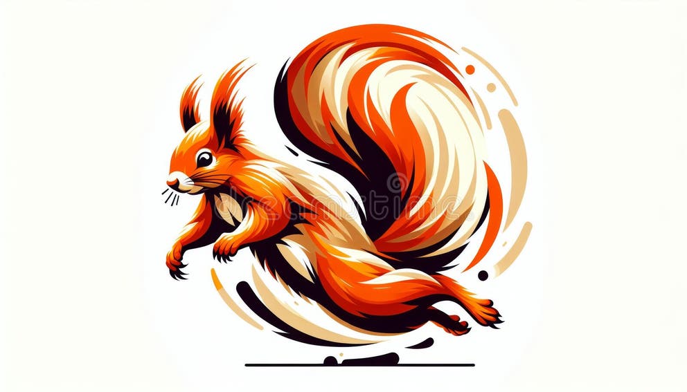 Playful Red Squirrel Pixel Art Illustration Stock Illustration ...
