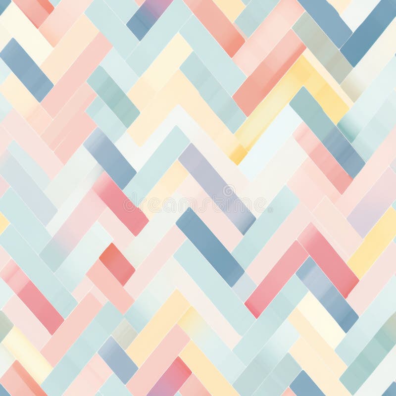 Playful Repetitions: Colorful Pastel Herringbone Pattern with ...