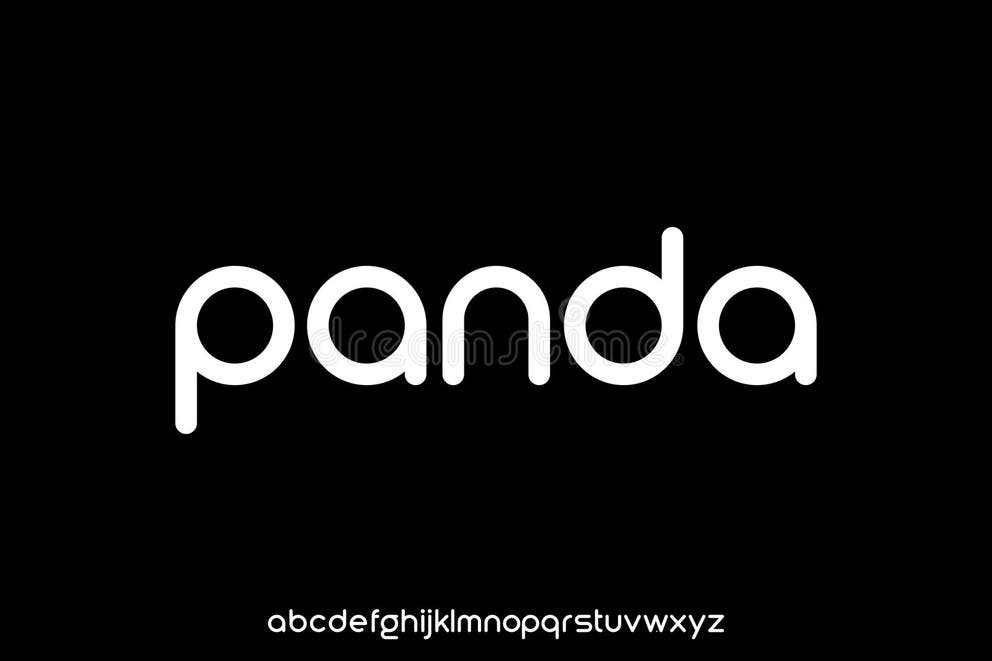 Playful Rounded Panda Alphabet Display Font Vector. Modern Cute ...