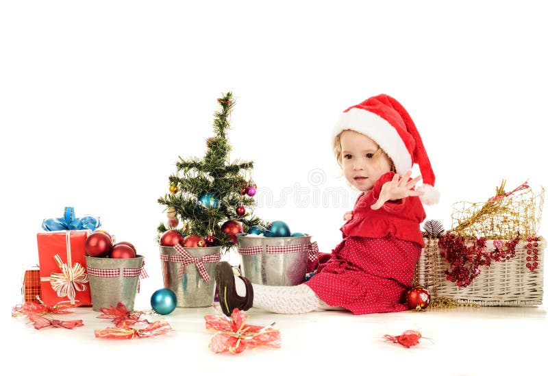 Playful santa helper stock image. Image of adorable, decor - 28122879