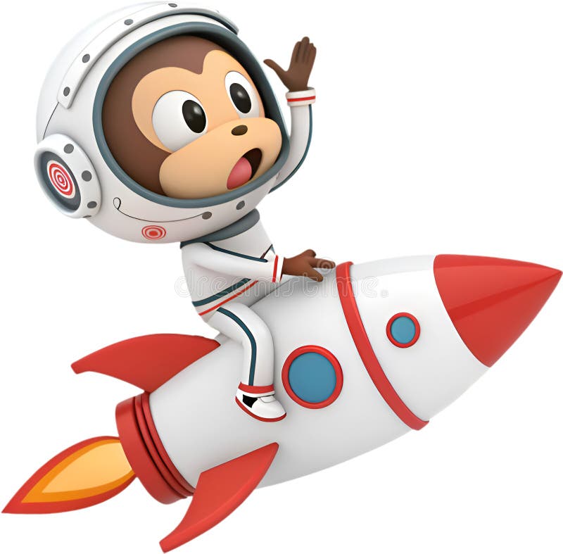 Space Monkey Retro Poster Stylization Stock Vector - Illustration of ...