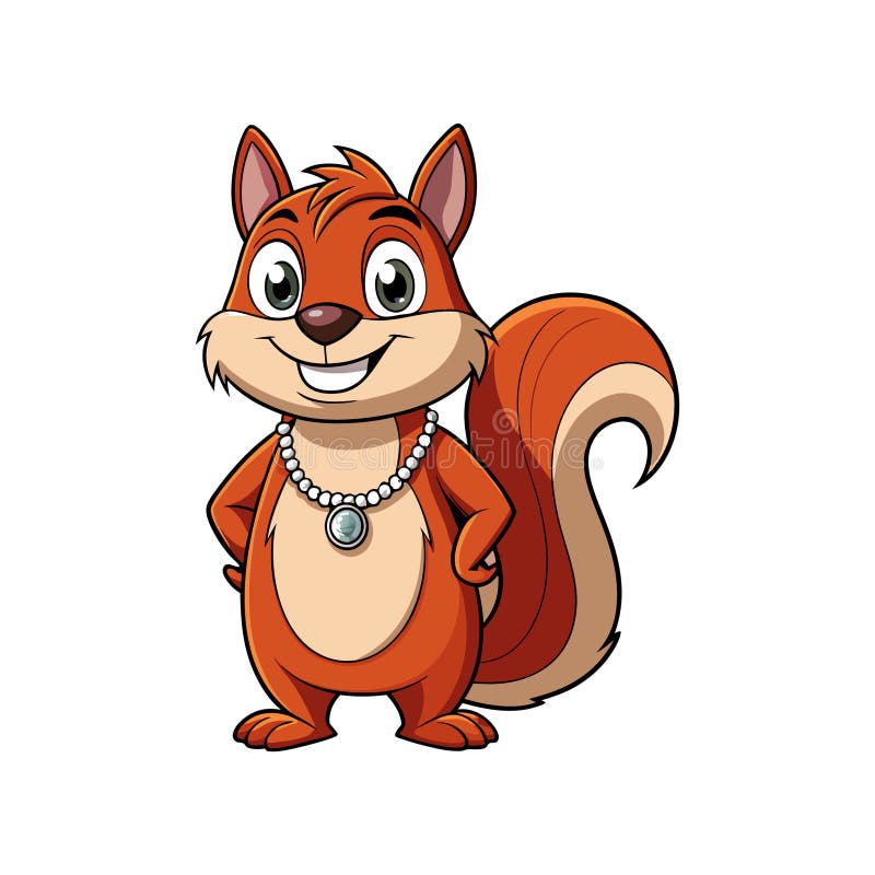 Playful Squirrel with Polite Gesture Stock Vector - Illustration of ...