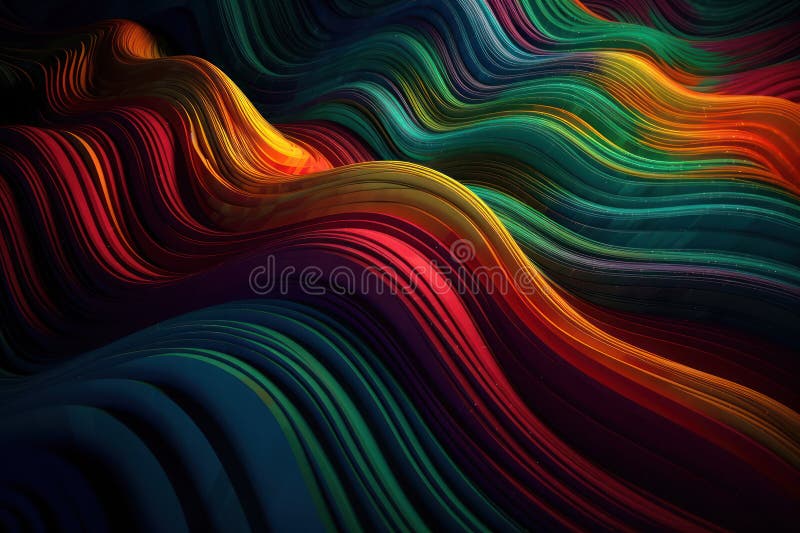 Playful Stripe Background in Wave Pattern Stock Illustration ...