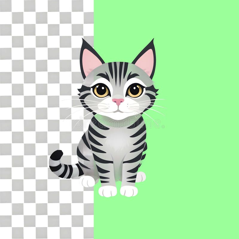 Playful Tabby Cat Vector Illustration Stock Illustration - Illustration ...