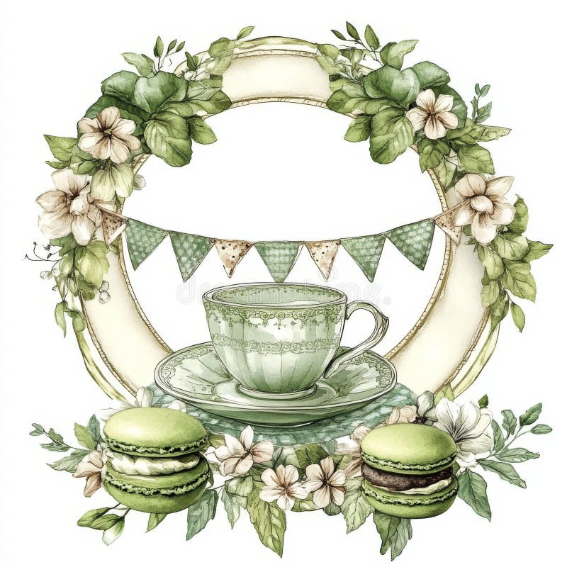 A Playful Tea Party Arrangement, Creating a Frame Border with Space for ...