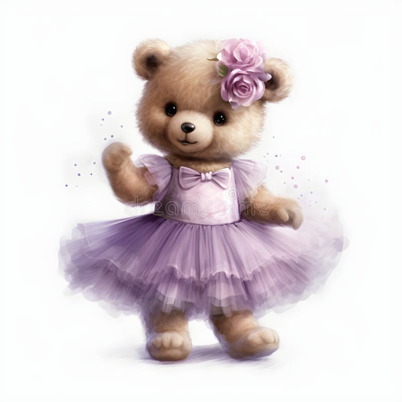 Playful Teddy Dance Illustration Stock Illustration - Illustration of ...