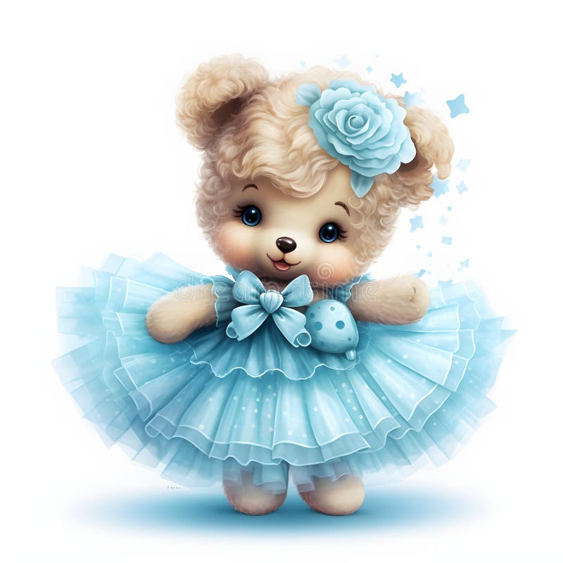 Playful Teddy Dance Illustration Stock Illustration - Illustration of ...