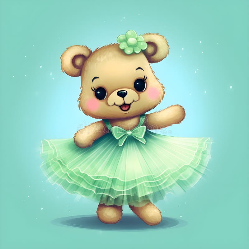Playful Teddy Dance Illustration Stock Illustration - Illustration of ...