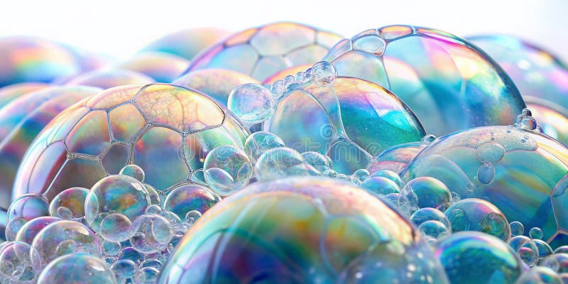 Irregular Bubbles Seamless Vector Pattern Background. Arranged and ...